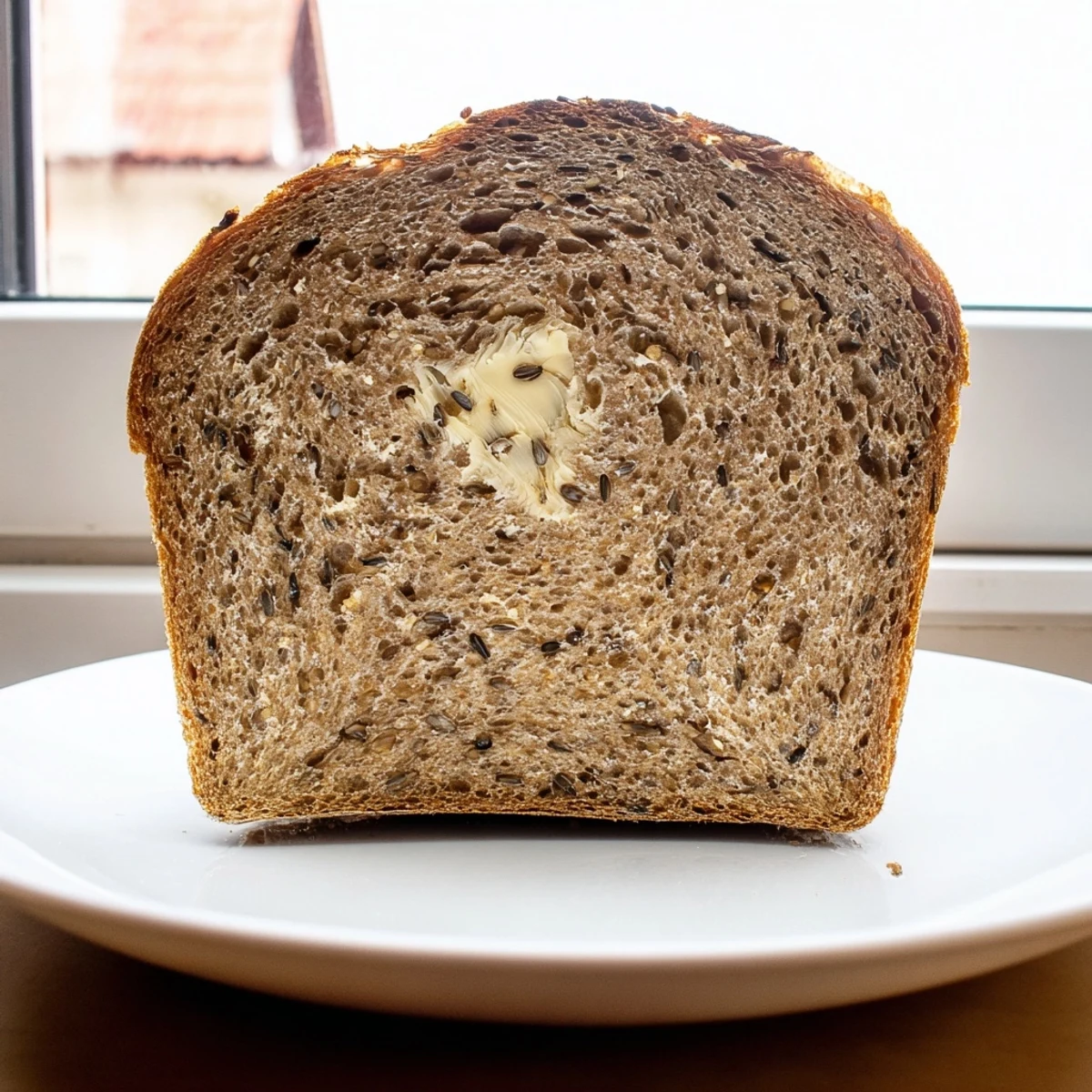 Dense Latvian Rye Bread with Caraway Seeds