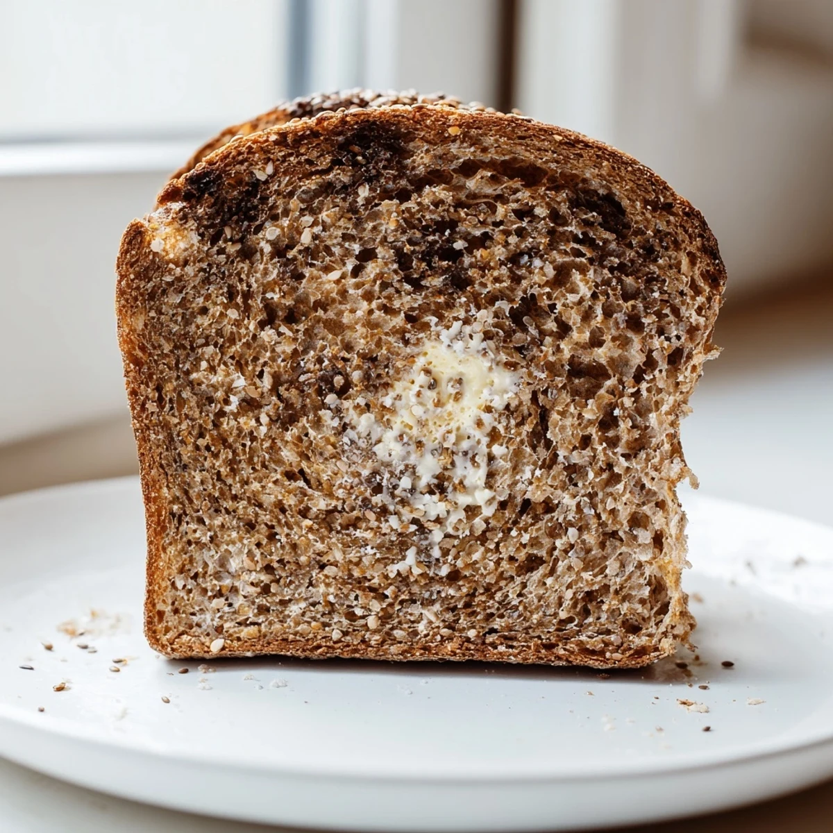Dense Latvian Rye Bread with Caraway Seeds